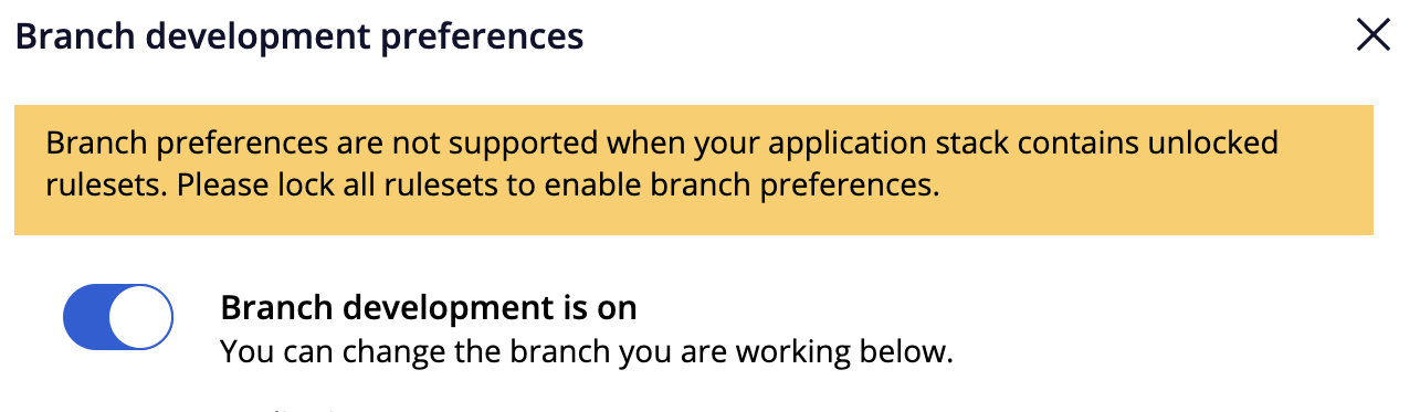 We have locked all the rules but the branch preference error still occurs. | Support Center
